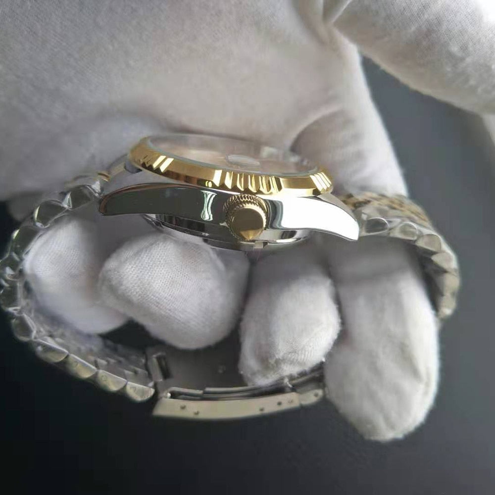 Luxury Steel Arabic Numbers Watches Automatic Movement Urdu Numerals M ...